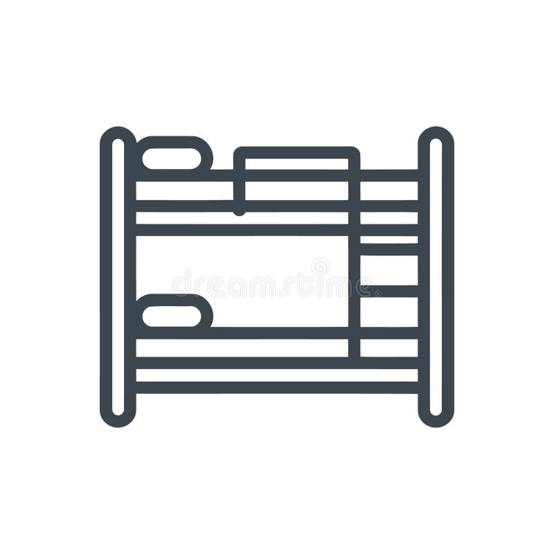 Bunk Bed Accommodation Icon Stock Vector - Illustration of icon ...
