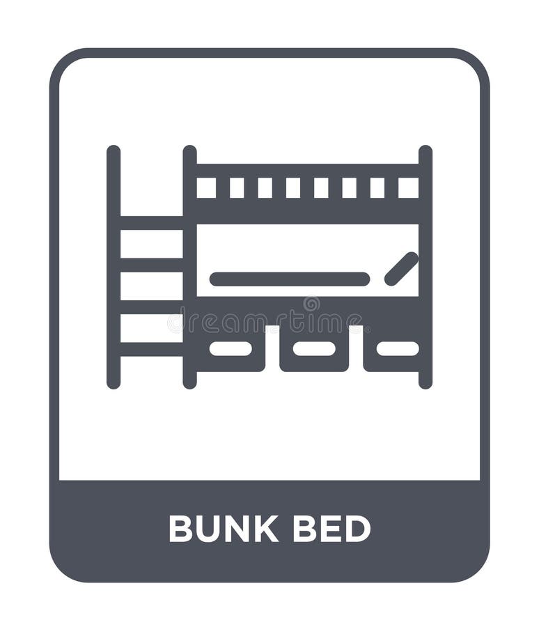 Bunk Bed Icon In Trendy Design Style. Bunk Bed Icon Isolated On White ...