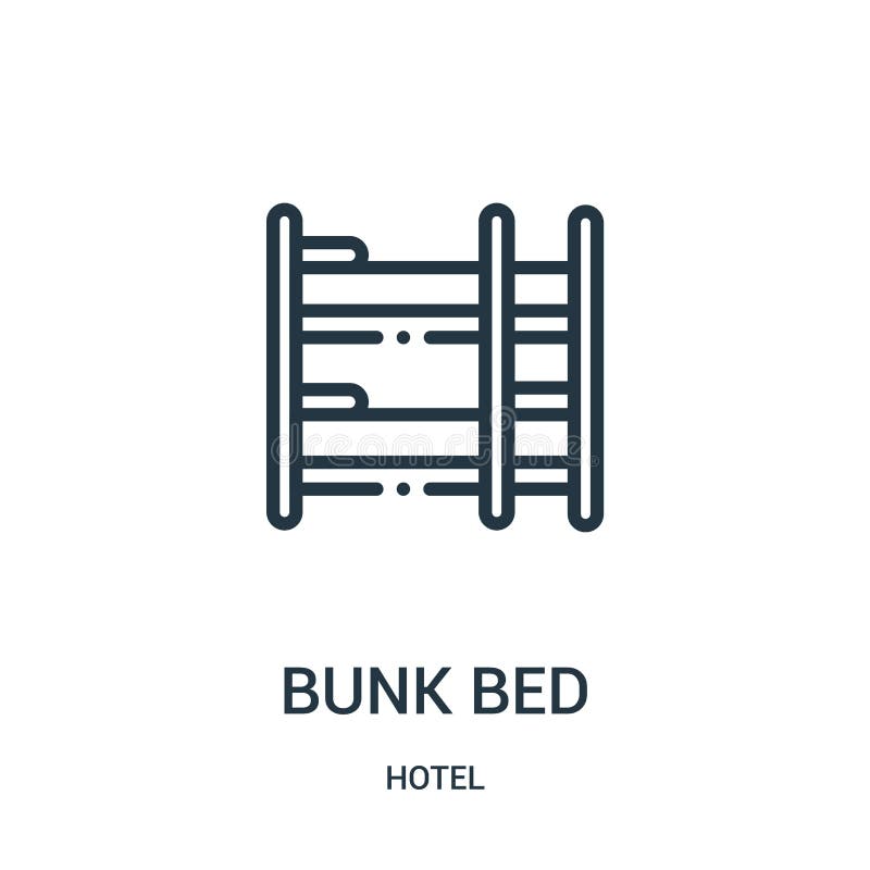 Bunk Icon Vector from Interior Furniture Collection. Thin Line Bunk ...
