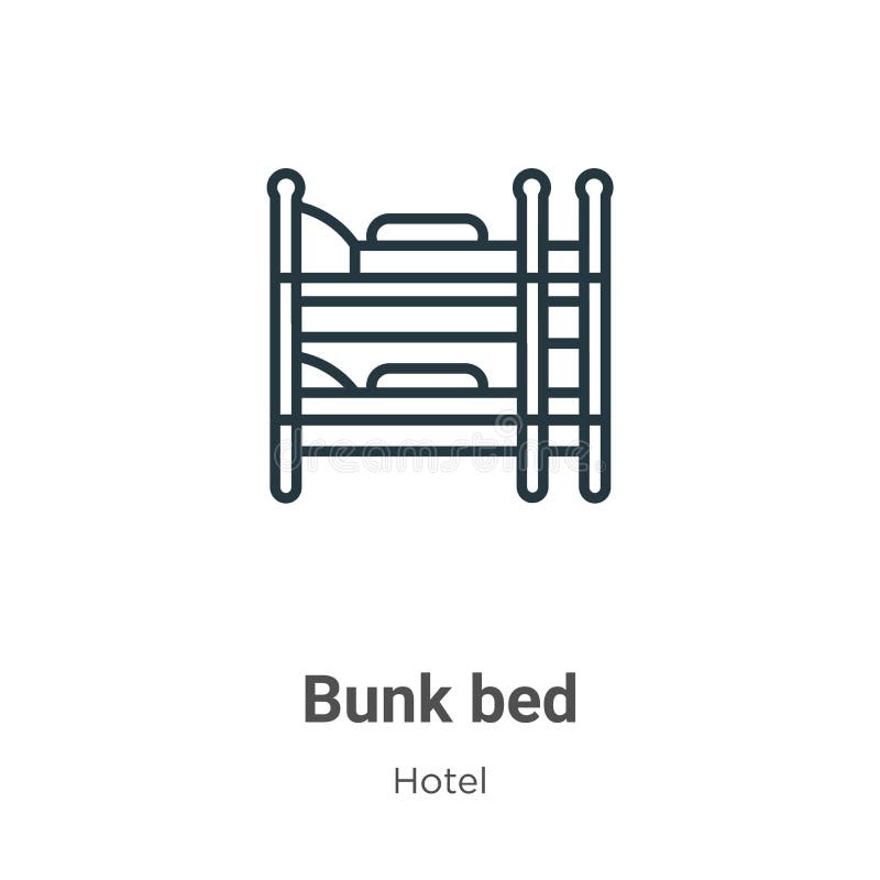 Bunk Bed Outline Vector Icon Thin Line Black Bunk Bed Icon Flat