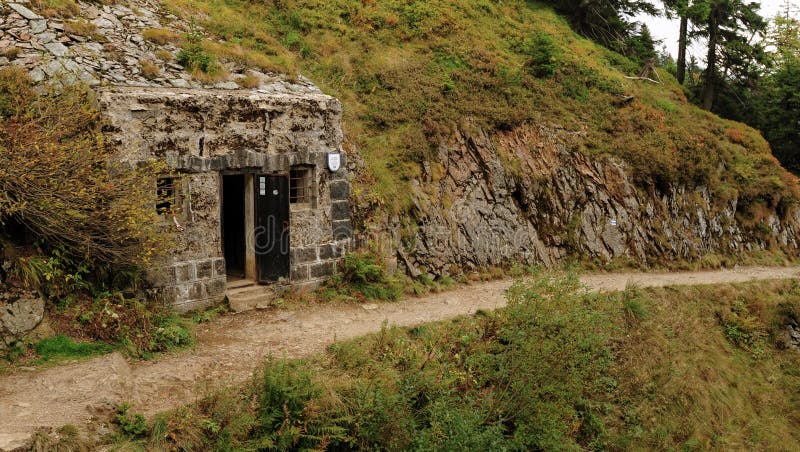Bunker built in the rock stock photo. Image of natural - 92182384