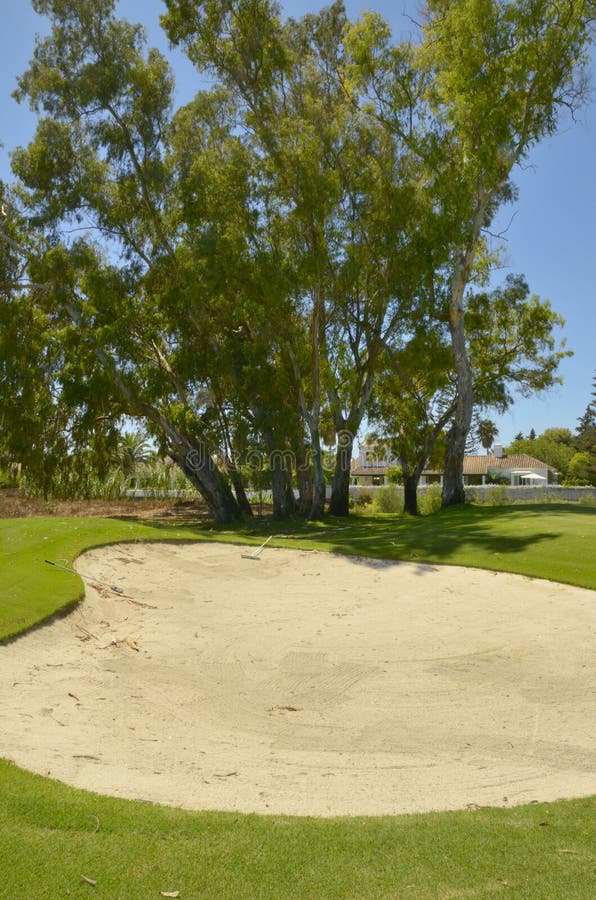 Bunker in golf course stock image. Image of sand, spain - 26557095
