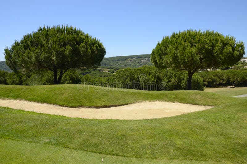 Sand bunker stock photo. Image of sand, color, golf, texture - 23531108