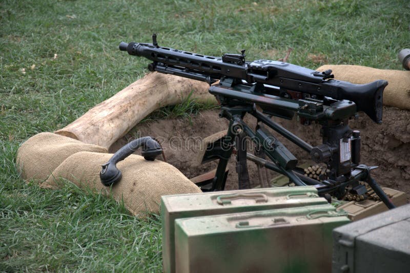 Bunker with gun stock image. Image of artillery, security - 15102367