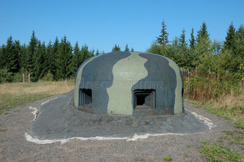 Bunker observation cupola stock image. Image of field - 46607593