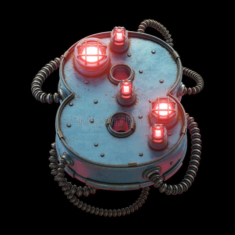 Bunker Red Light Font. stock illustration. Illustration of digital ...