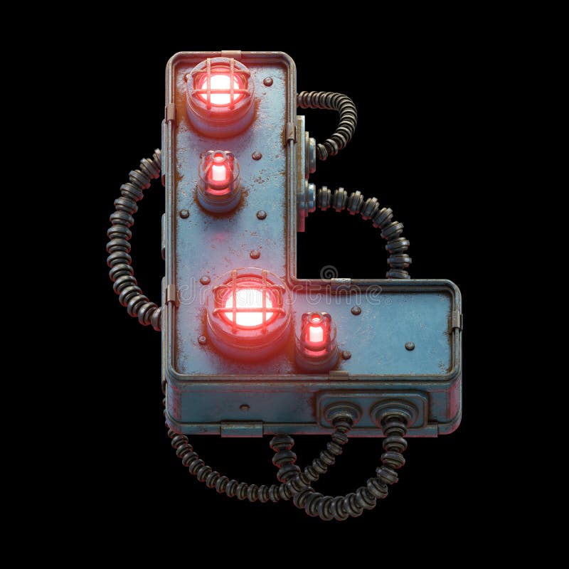 Bunker Red Light Font. stock illustration. Illustration of neon - 187738992