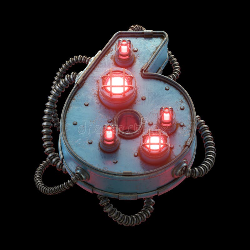 Bunker Red Light Font. stock illustration. Illustration of alarm ...