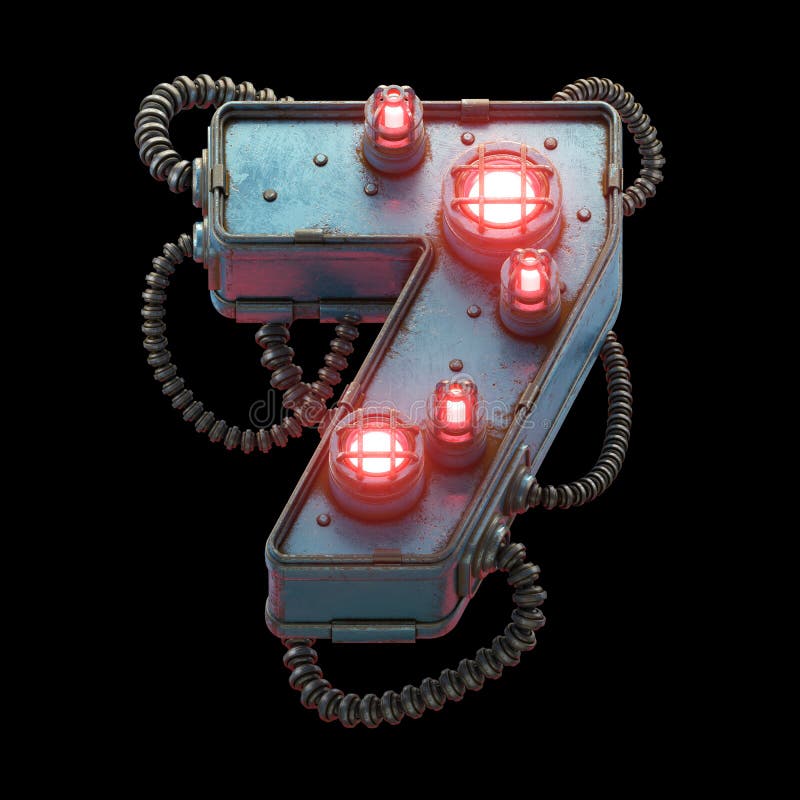 Bunker Red Light Font. stock illustration. Illustration of digital ...