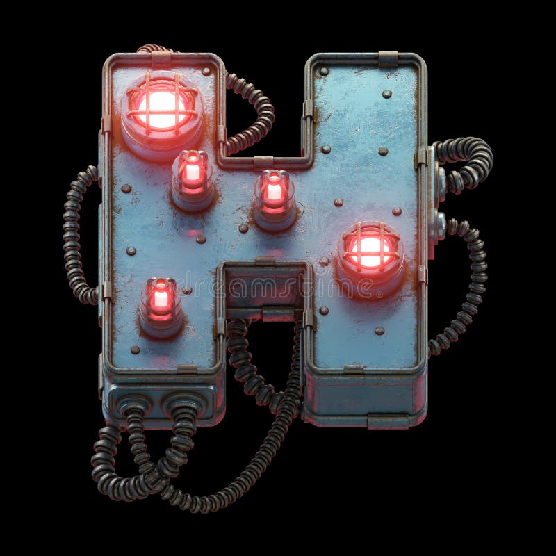 Bunker Red Light Font. stock illustration. Illustration of grid - 187738974