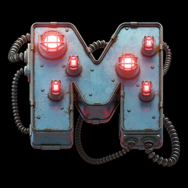 Bunker Red Light Font. stock illustration. Illustration of alarm ...