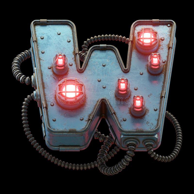 Bunker Red Light Font. stock illustration. Illustration of alarm ...