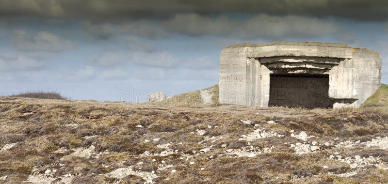 Bunker ruins stock image. Image of german, horizon, eaves - 96835979