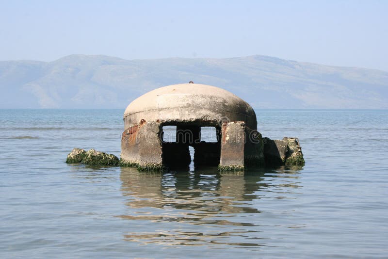 Bunker in the sea stock image. Image of soldiers, europe - 366175