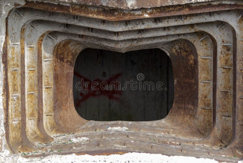 Bunker Window stock photo. Image of iron, damaged, dirty - 42454562