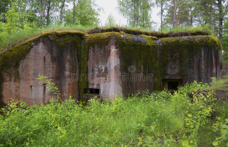 Bunker from World War II. Hanko, Finland Stock Image - Image of hanko ...