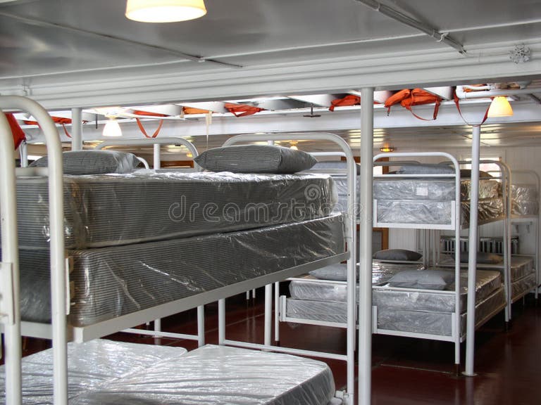 Bunks for steamship Crew stock photo. Image of bunk, lights - 16630