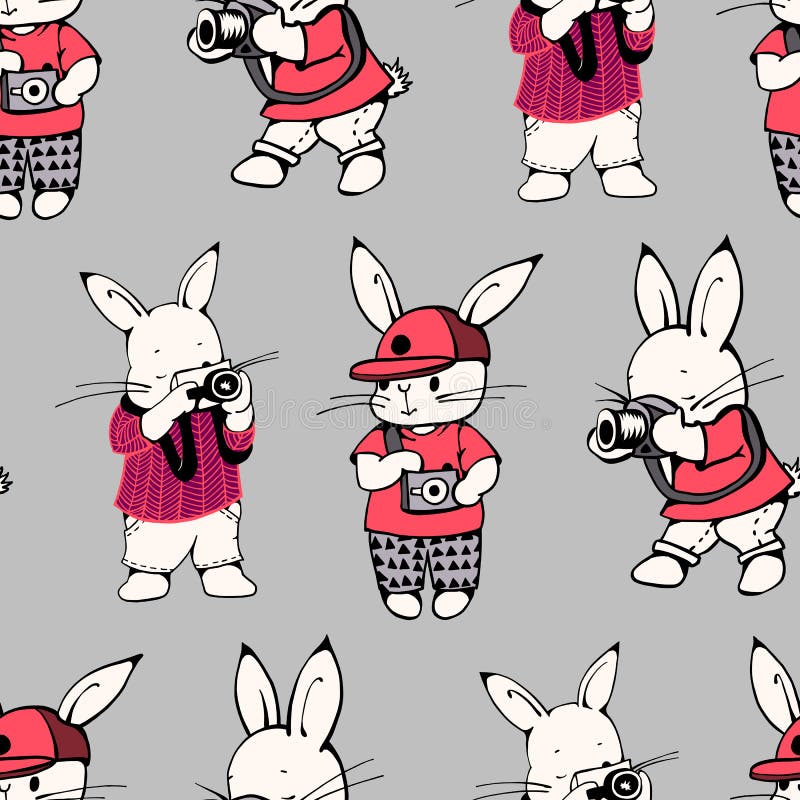 Bunnies stock vector. Illustration of fabric, childhood - 79305781