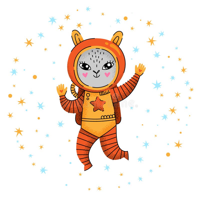 Bunny Astronaut stock vector. Illustration of cute, mascot - 24681148