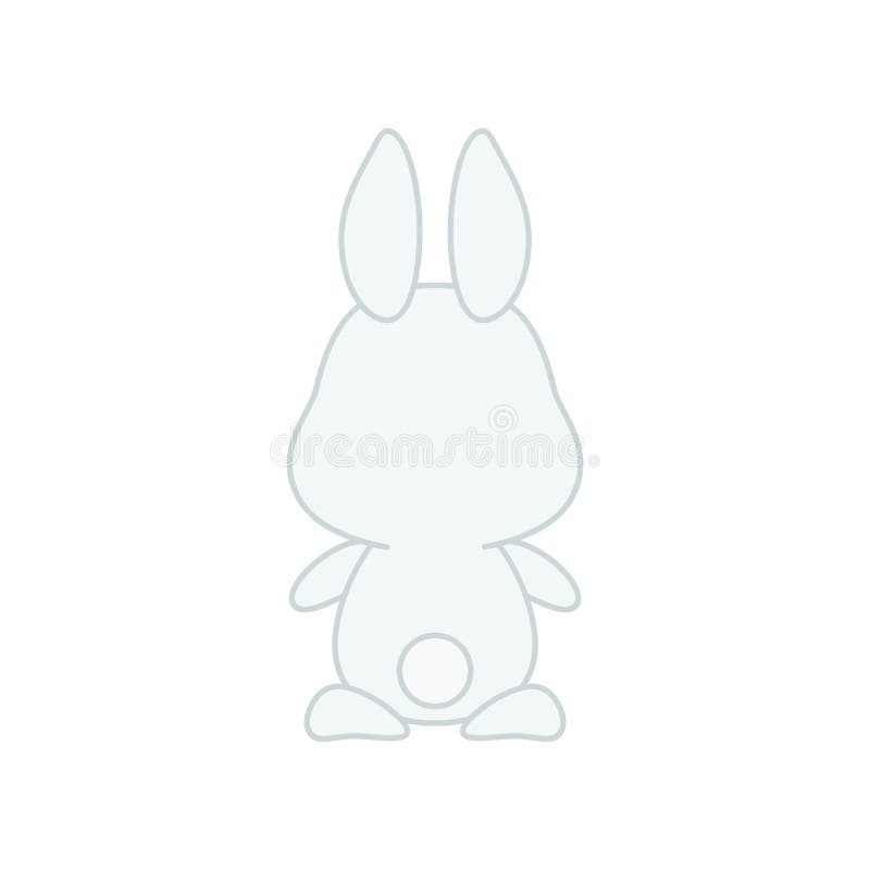 Cute Easter Bunny Rabbit Back View Stock Illustrations – 126 Cute ...