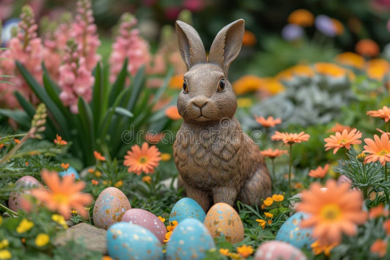 A Bunny among Blooms and Eggs, a Picture of Springâ€™s Delight, Easter ...
