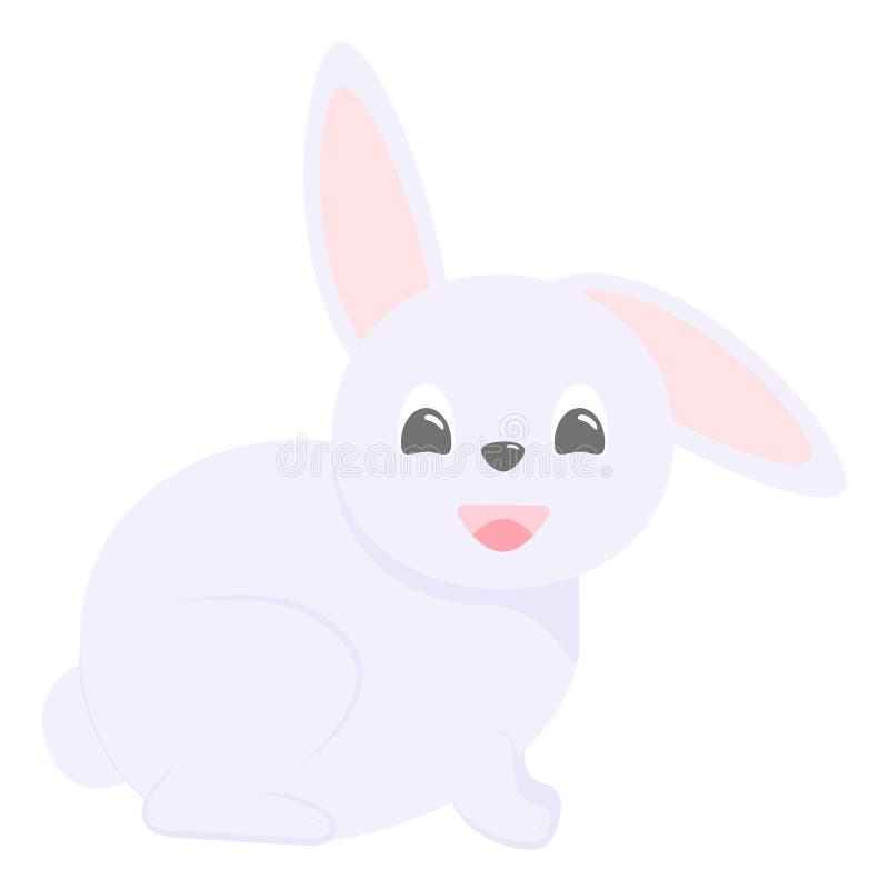 Bunny Cartoon Vector Illustration Funny Rabbit Stock Vector ...