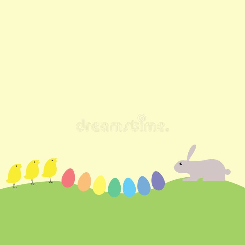 Easter Bunny with a Pram stock vector. Illustration of drawing - 23556980