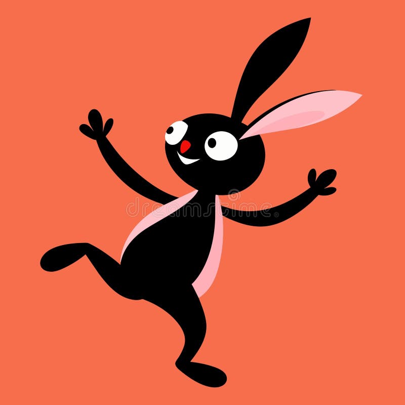 Bunny Dancing Icon Vector Illustration Stock Vector - Illustration of ...