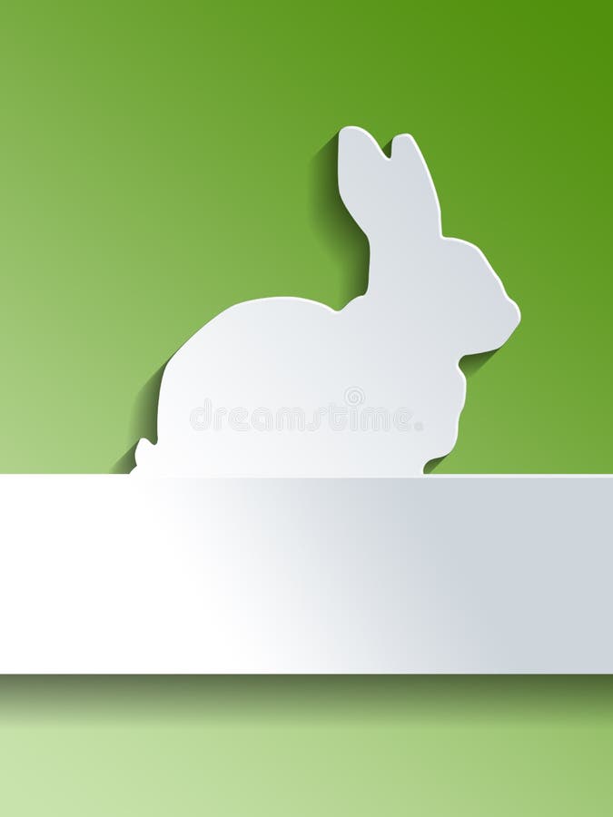 Bunny Design Over Green Background Stock Illustration - Illustration of ...
