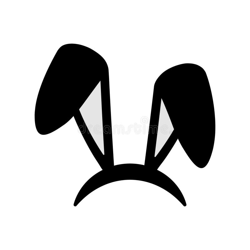Vector Easter Bunny Ears Mask. Spring Bunny Ears Hat Isolated on White ...