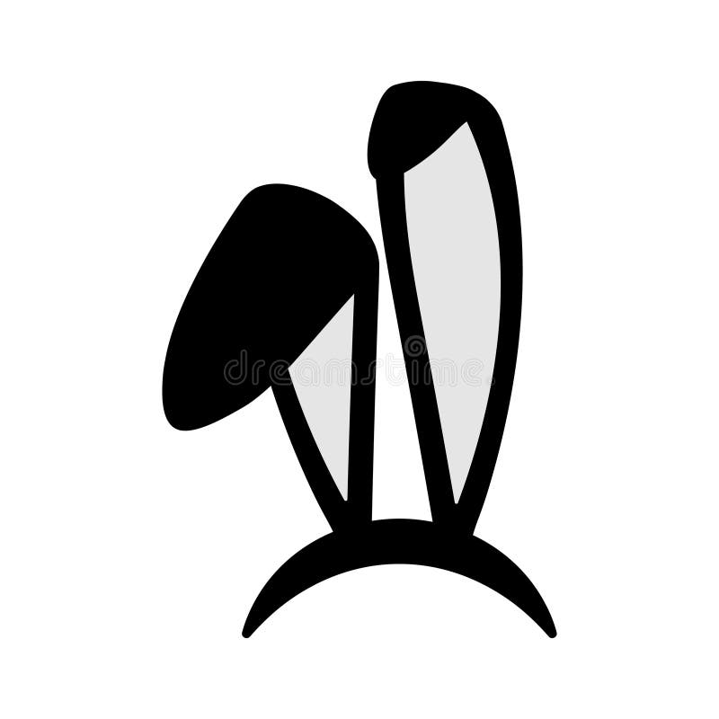 Bunny Ears Icons. Easter Bunny Ear Mask. Isolated Stock Vector ...