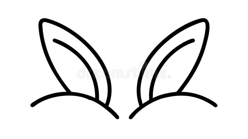 Bunny Ears Outline Icon, Represents Easter and Cuteness, Vector Design Generative AI Stock ...