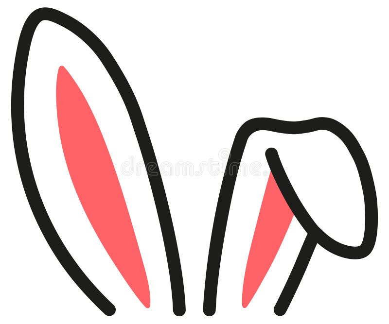 Bunny ears, rabbit icon stock illustration. Illustration of vector ...