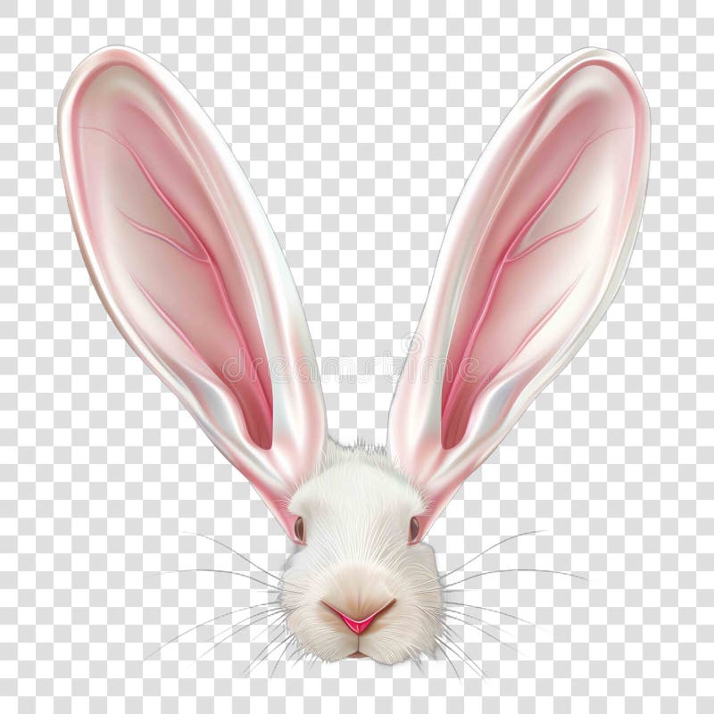 Bunny Ears Transparent Background Realistic Element Stock Illustration ...