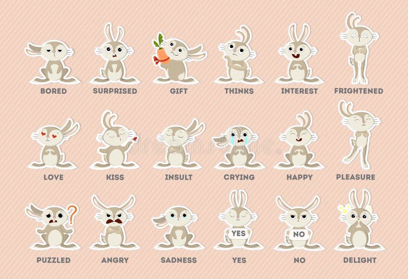 Rabbit Poses Stock Illustrations – 2,589 Rabbit Poses Stock ...