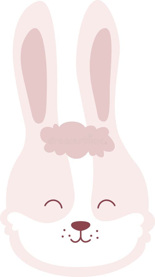 Bunny Face with Smile stock vector. Illustration of funny - 302329869