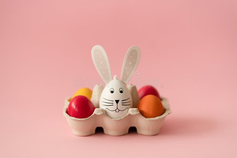 A Bunny Figure in the Shape of an Egg Stock Photo - Image of cartoon ...