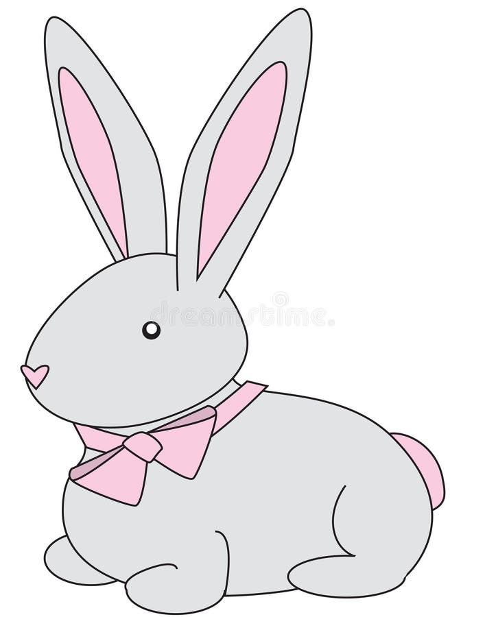Bunny gray stock illustration. Illustration of easter, color - 532942