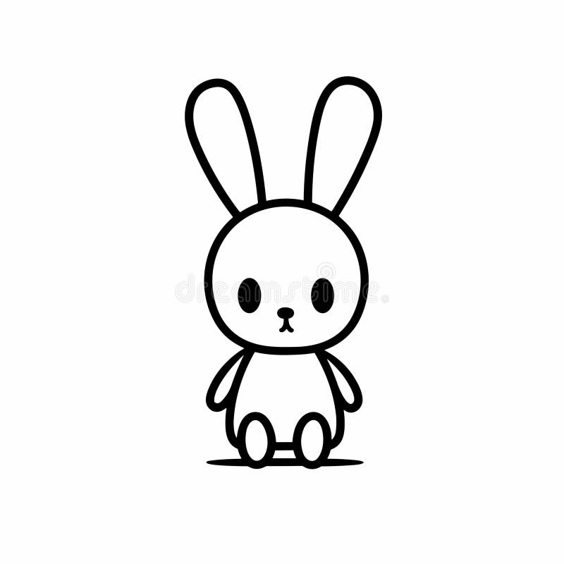 Bunny Hand-drawn Illustration. Bunny. Vector Doodle Style Cartoon ...