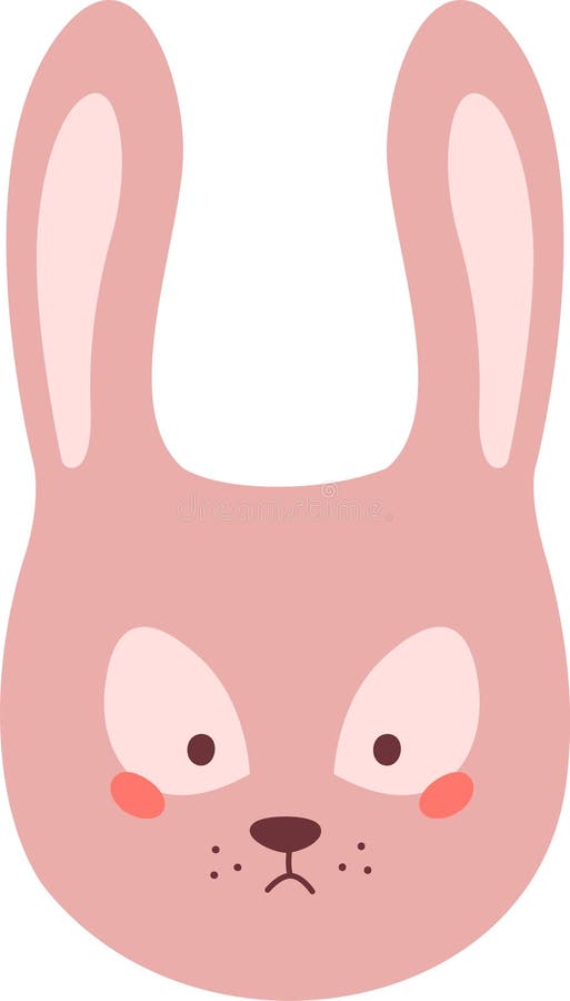 Bunny Head Face stock vector. Illustration of design - 302330892