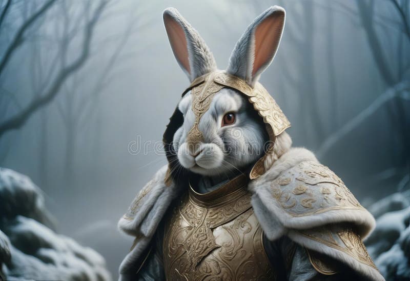 Bunny, High Ornamented Light Armor Stock Illustration - Illustration of ...