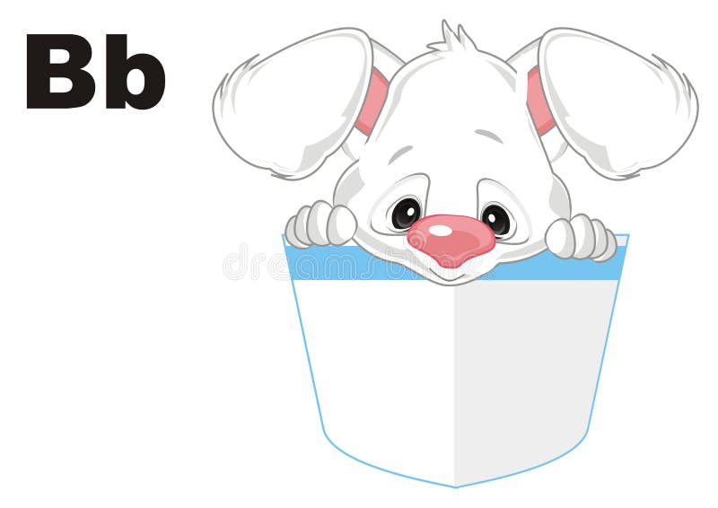 Bunny and letters b stock illustration. Illustration of bunny - 169083233