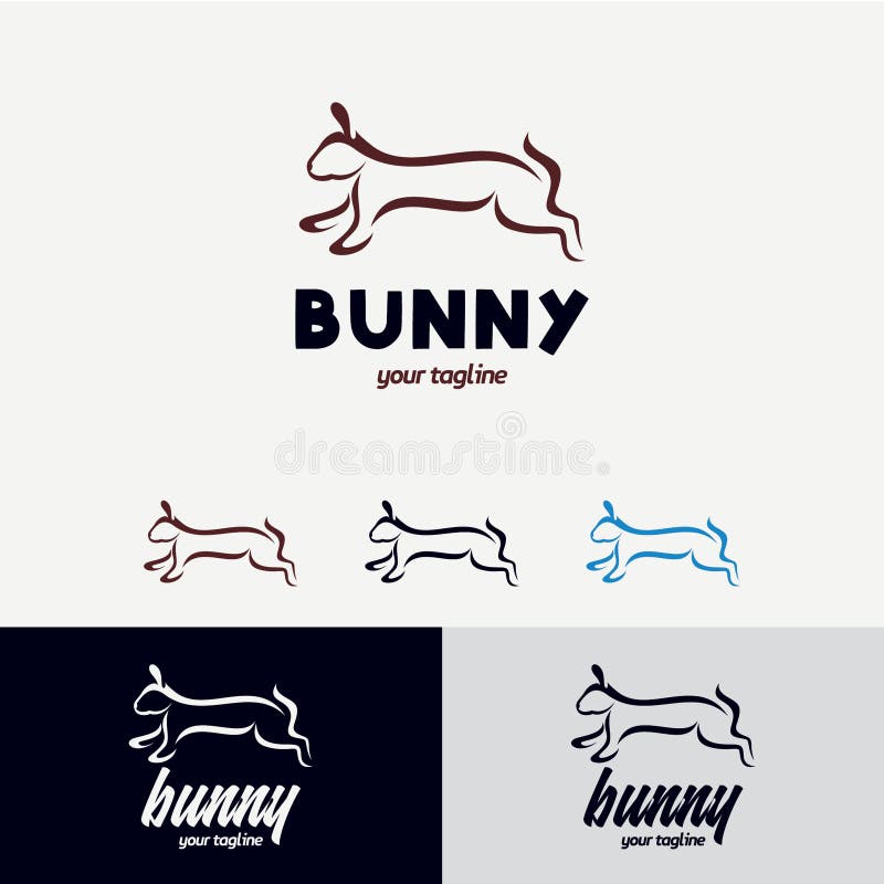 Bunny Logo Design Template stock vector. Illustration of funny - 211855176