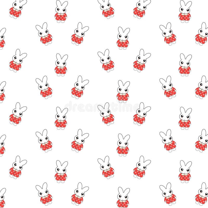 Bunny pattern stock vector. Illustration of cute, seamless - 60890417