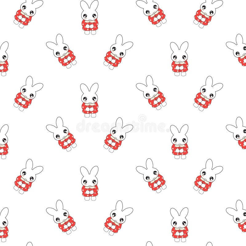 Bunny pattern stock vector. Illustration of rabbit, cute - 60890872