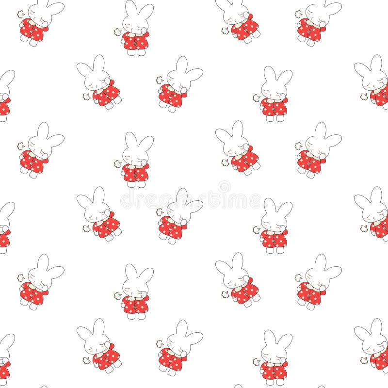 Bunny pattern stock vector. Illustration of drawing, seamless - 60896790