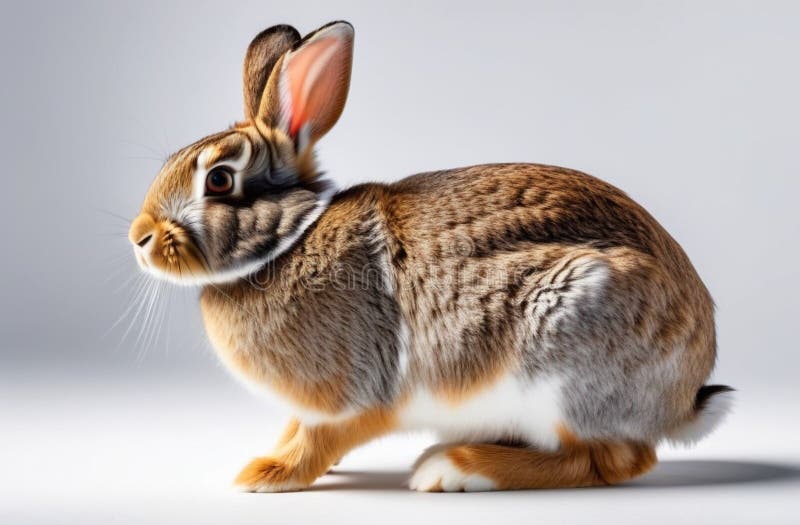 Bunny Rabbit in Front of White Background Stock Image - Image of ...