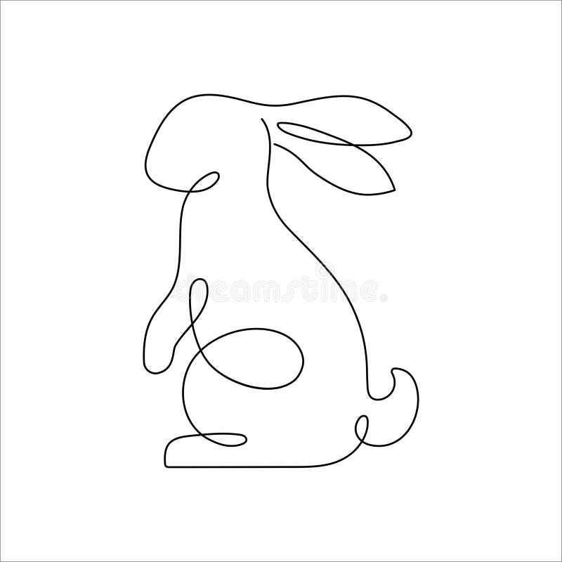 Bunny rabbit line art icon stock vector. Illustration of logo - 272688899