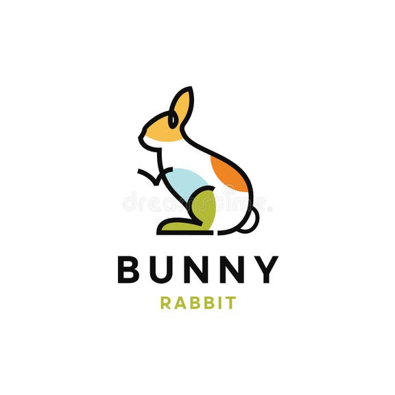 Rabbit Farm Logo Design Template Inspiration Stock Vector ...