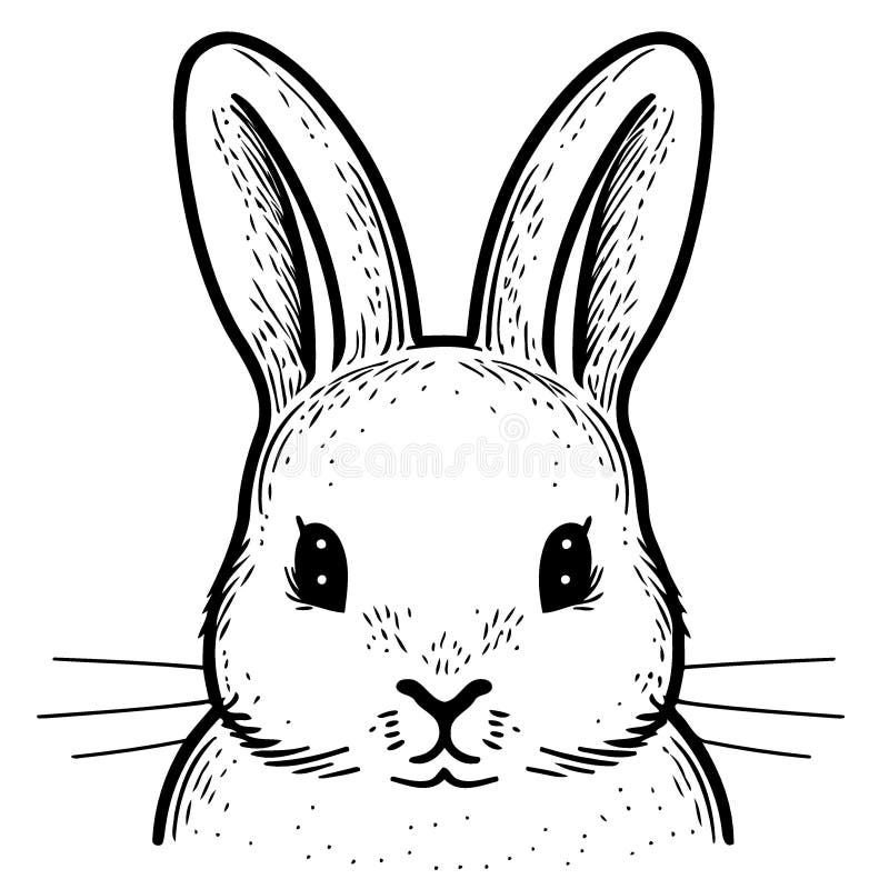 Bunny Rabbit Mammal Animal Head Stock Vector - Illustration of vector ...